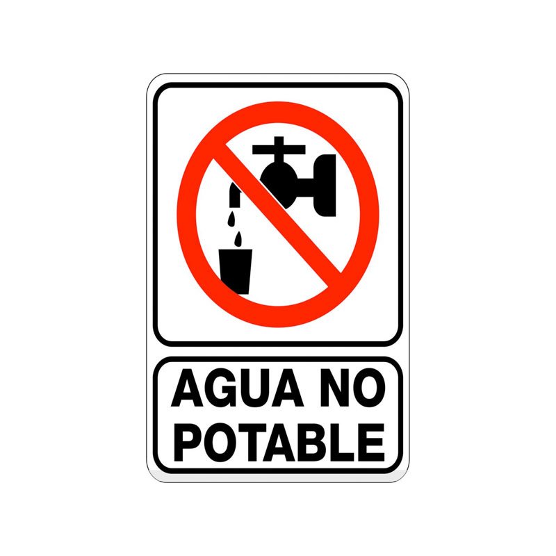Agua No Potable - LUM - Fábrica de Señalética - Apizaco