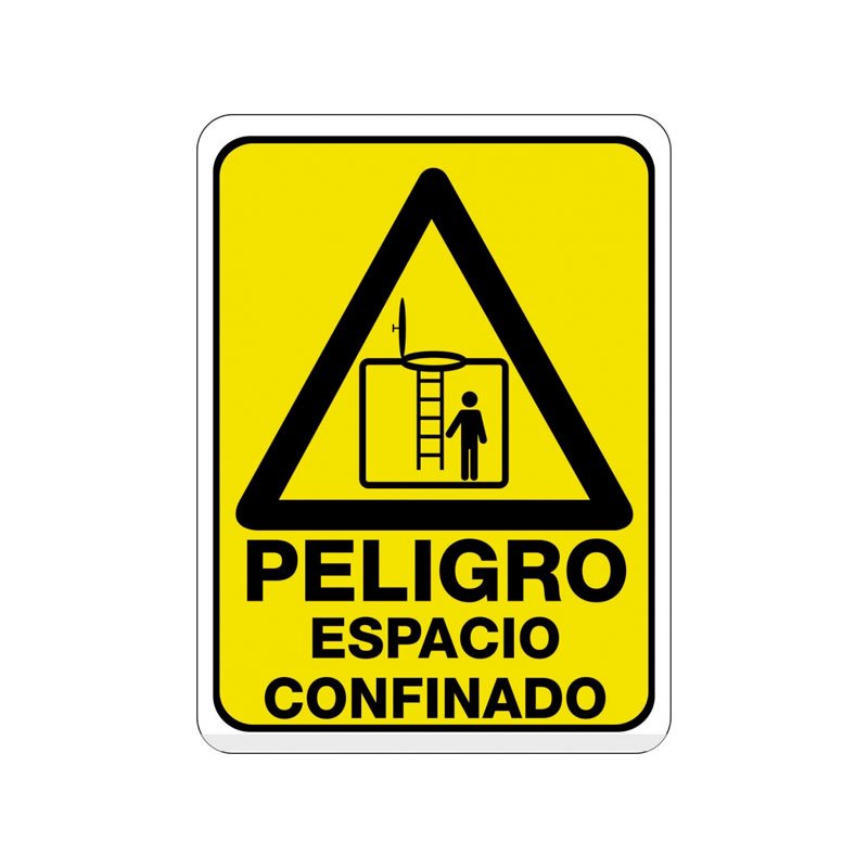 Peligro Espacio Confinado - LUM - Fábrica de Señalética - Apizaco