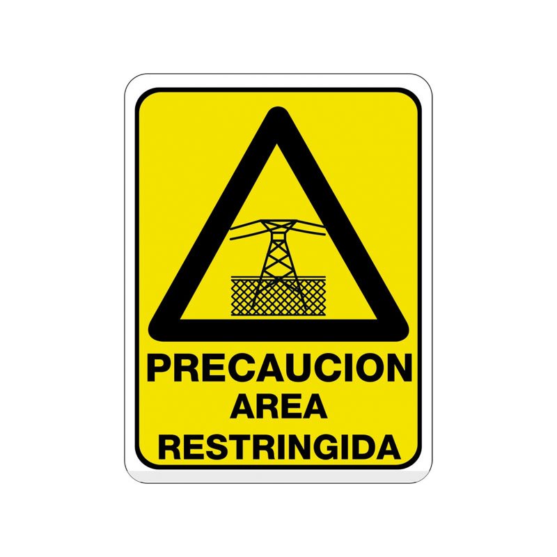 Precaución Área Restringida - LUM - Fábrica de Señalética - Apizaco