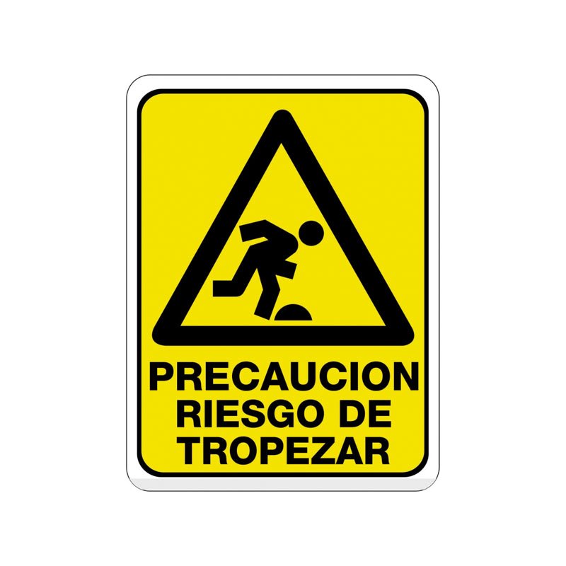 Precaución Riesgo de tropezar - LUM - Fábrica de Señalética - Apizaco