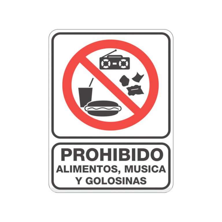 Prohibido Alimentos Música y Golosinas - LUM - Fábrica de Señalética ...